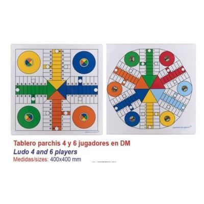 Tablero de Parchís de Madera - 4 y 6 jugadores - Duochess